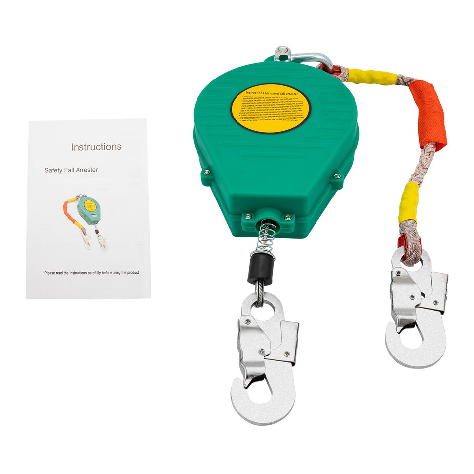 15M Self Retracting Lifeline Lanyard Fall Arrester Fall Protection w ...