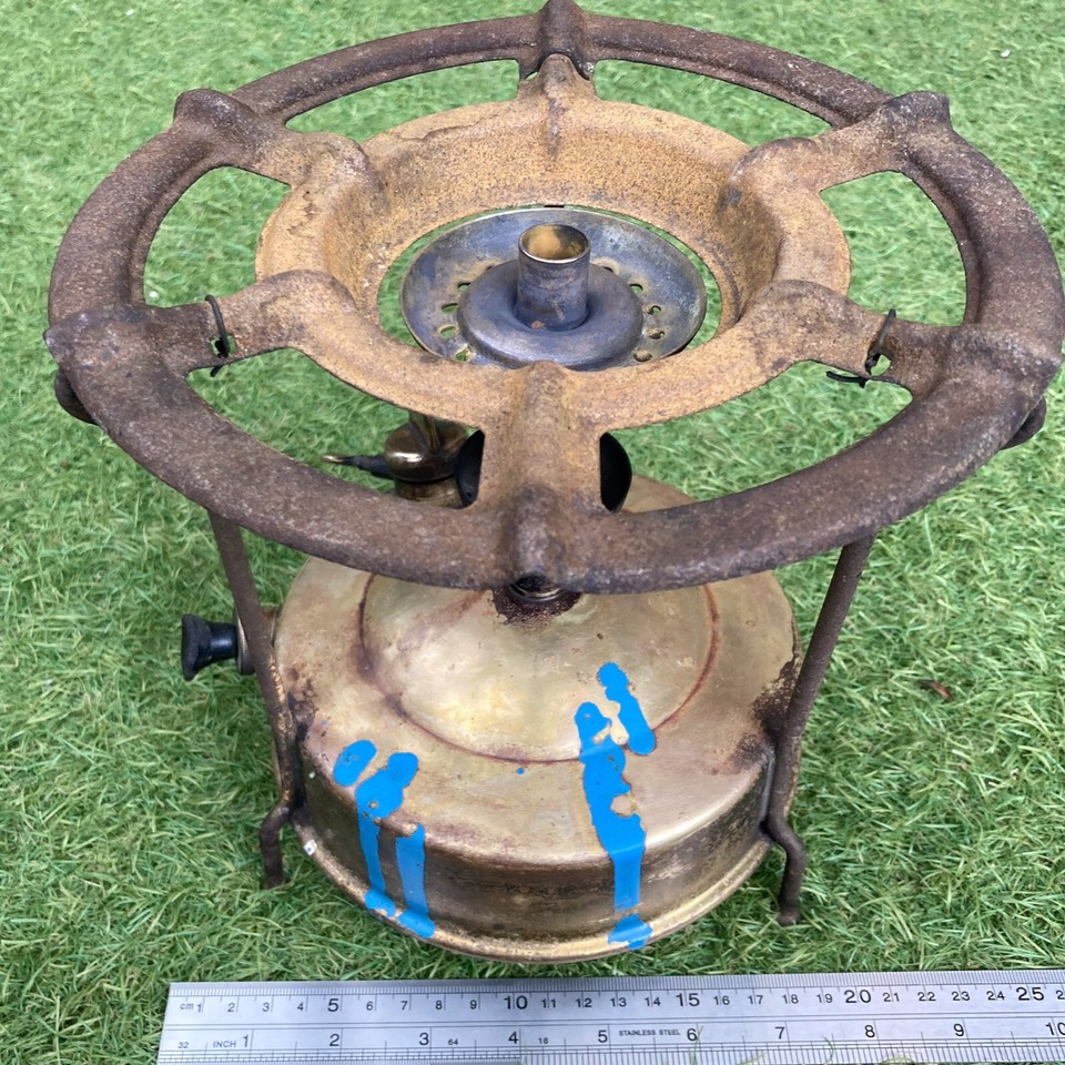 Vintage Paraffin Brass Camping Stove With Trivet Retro Cooking For ...