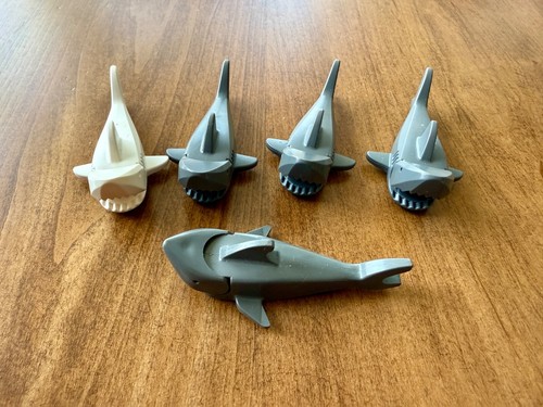 LEGO Shark Minifigure Lot of 5 Gray / Grey White Sea Animals Vintage | eBay