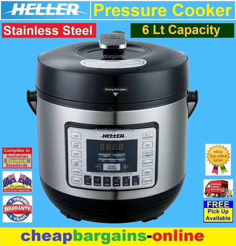 ELECTRIC PRESSURE COOKER SLOW COOKER 6Lt HELLER AUTO MULTI-FUNCTION S ...
