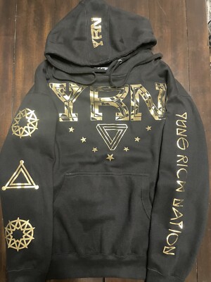 YRN Migos Quavo Offset Takeoff Hoodie Sweatshirt Pullover Black Gold ...