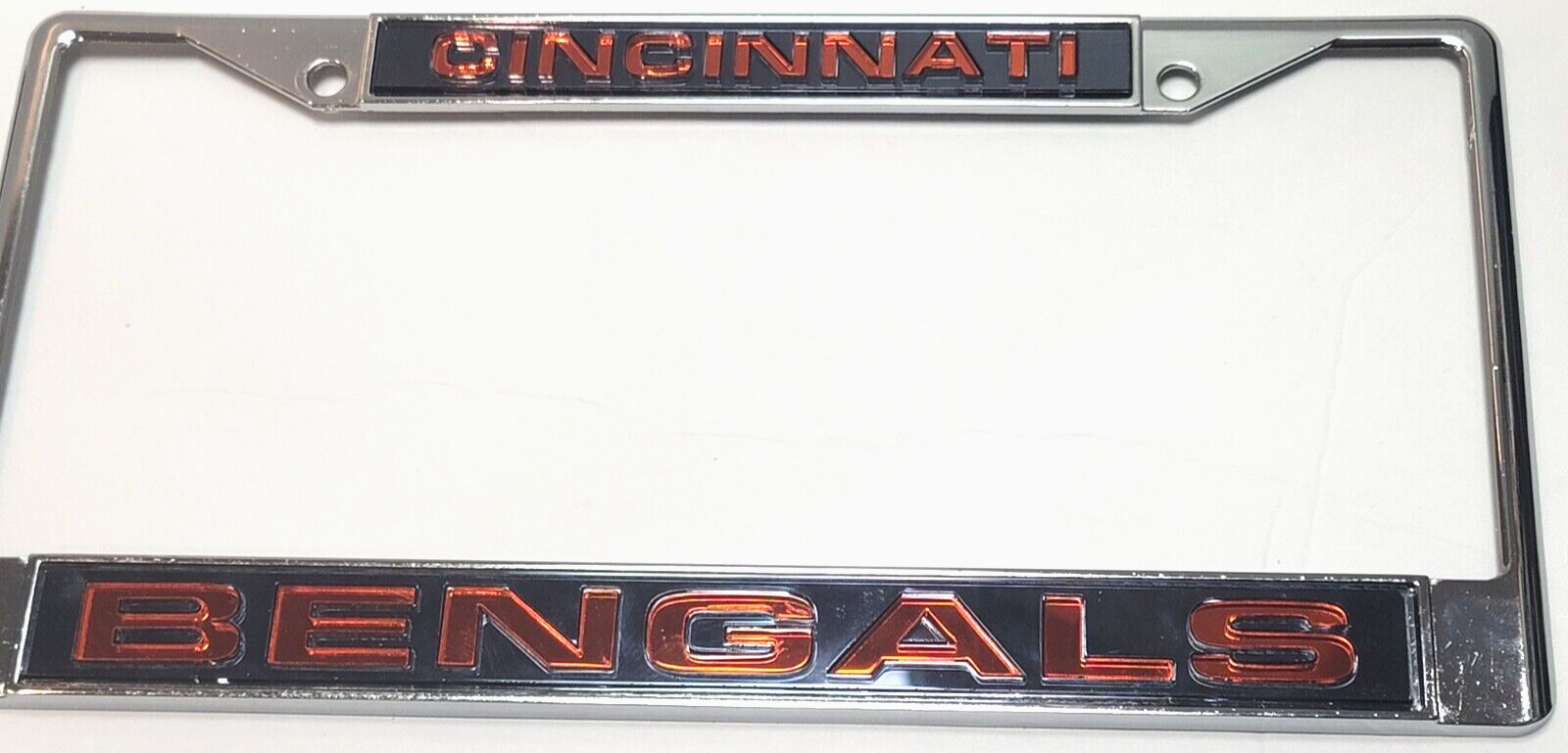 Cincinnati Bengals Silver CHROME LICENSE PLATE FRAME | eBay