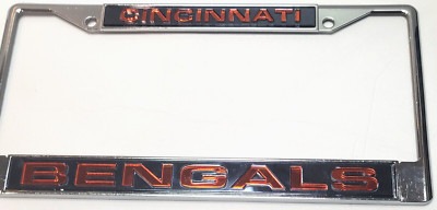 Cincinnati Bengals Silver CHROME LICENSE PLATE FRAME | eBay