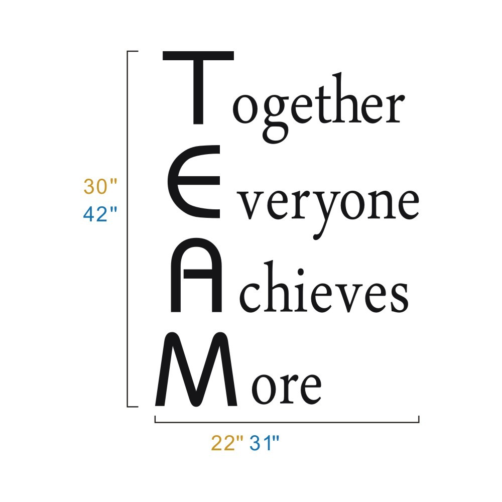 Inspired Wall Sticker Team Work Employees Word Office Classroom Room ...