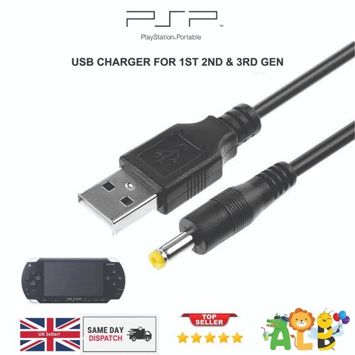Sony PSP USB Charging Charger Power Cable Lead for PSP 1000 2000 3000 ...