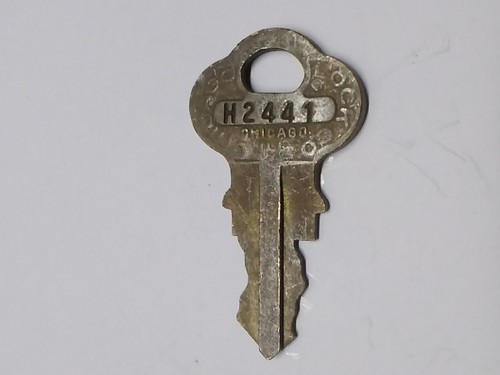 Chicago Lock Brass Key H2441 H 2441 original for Coin Operated Vending ...