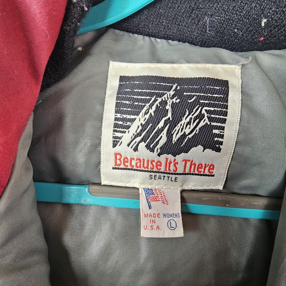 Because It’s There Seattle Womens L Waterproof Jacket USA Made Vintage ...