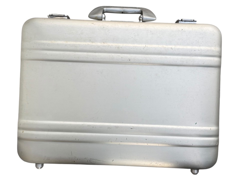 Vintage 80s ? Zero Halliburton Aluminum Small Briefcase Silver Case ...
