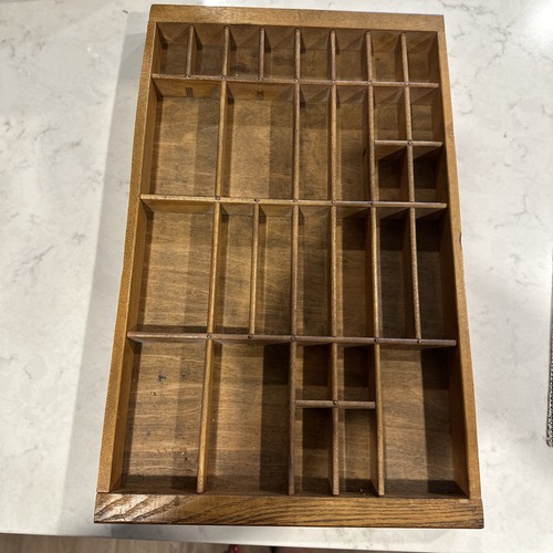 Printers Tray Vtg Ornate Letterpress Drawer Shadow Box 10x16 | eBay