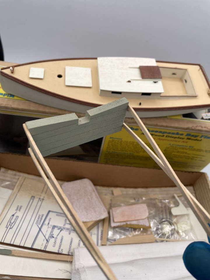 Midwest The Chesapeake Bay Flattie Wooden Ship Model Building Kit Skill ...