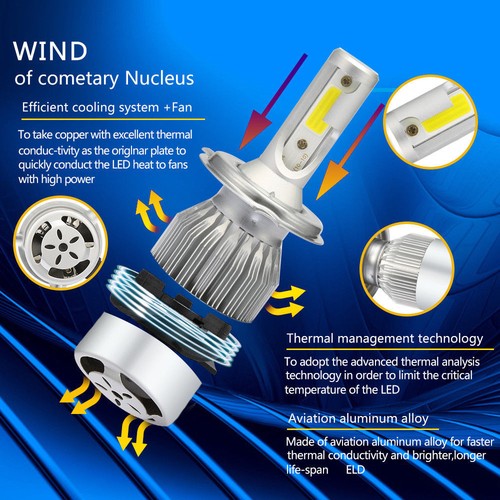 6000k White 9012 100W LED Headlight Bulbs For 2011-2014 Chrysler 300 | eBay