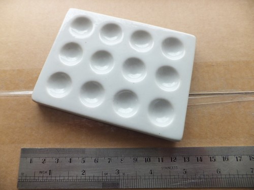 Ceramic Spotting Tile / Reaction Plate with 12 Wells / Small Paint ...
