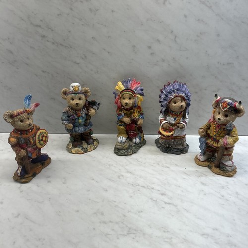 K's Collection American Native 5” Bears Resin Figurines 5 In Lot ...