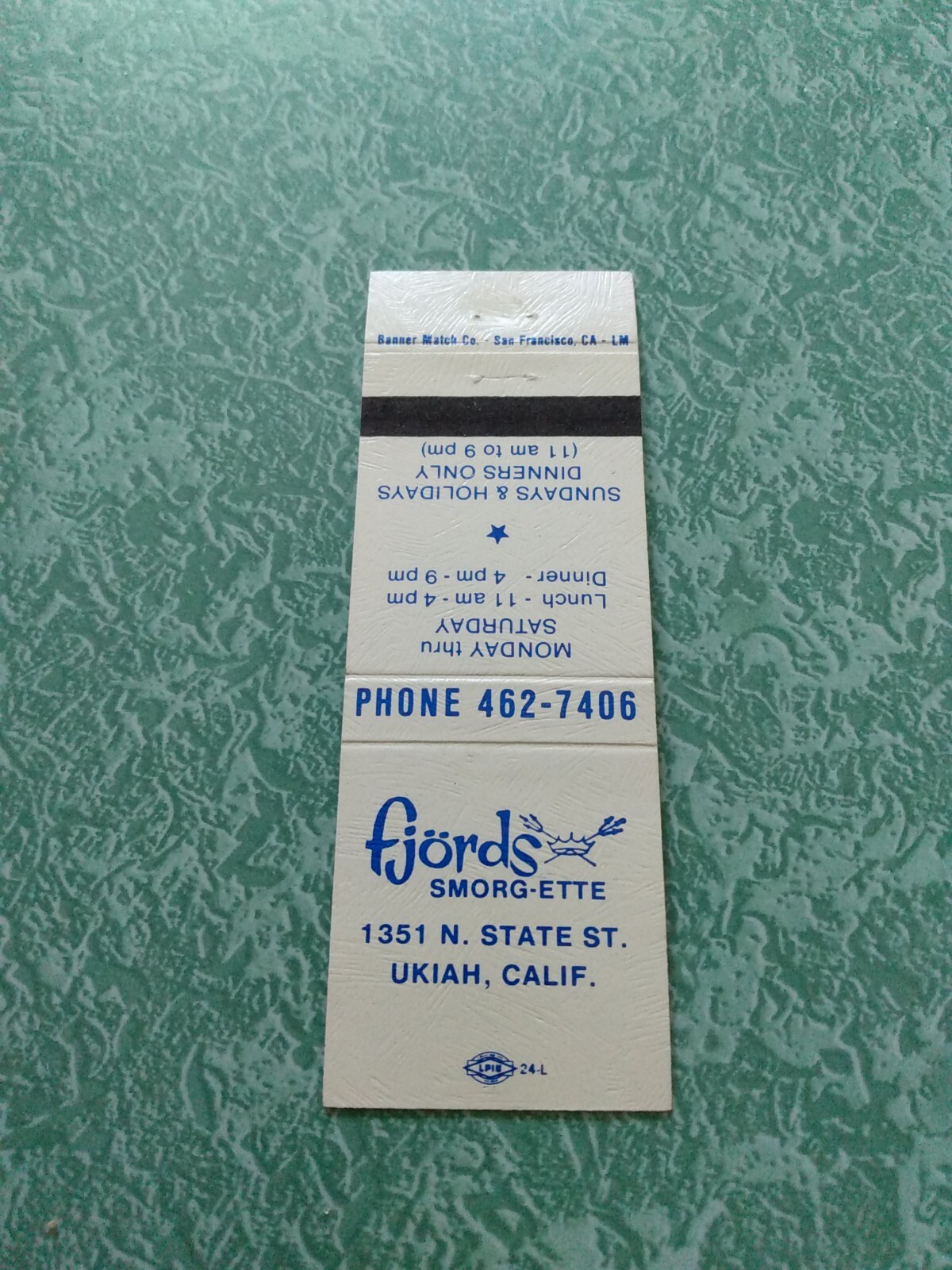 Vintage Matchbook Ephemera Collectible E14 Ukiah California fjord | eBay