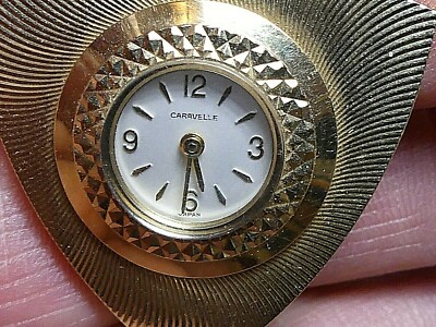 MCM Caravelle Gold tone Triangle Shape Mechanical Pendant Watch WORKS ...