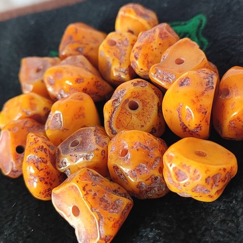 20-25mm Natural Yellow Orange Amber Beeswax Loose Original Stone ...