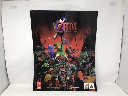 1998 Nintendo N64 Promo Legend of Zelda Ocarina of Time Poster EB Games ...