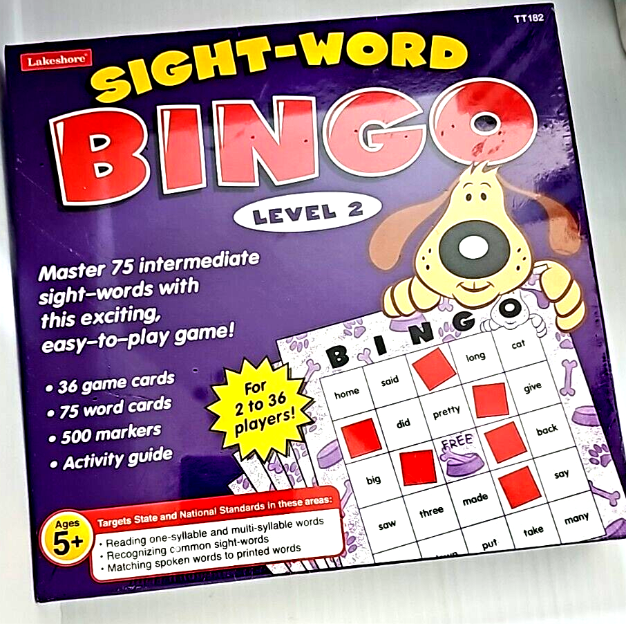 NEW Lakeshore Sight-Word Bingo Children’s Home or School Word Game ...