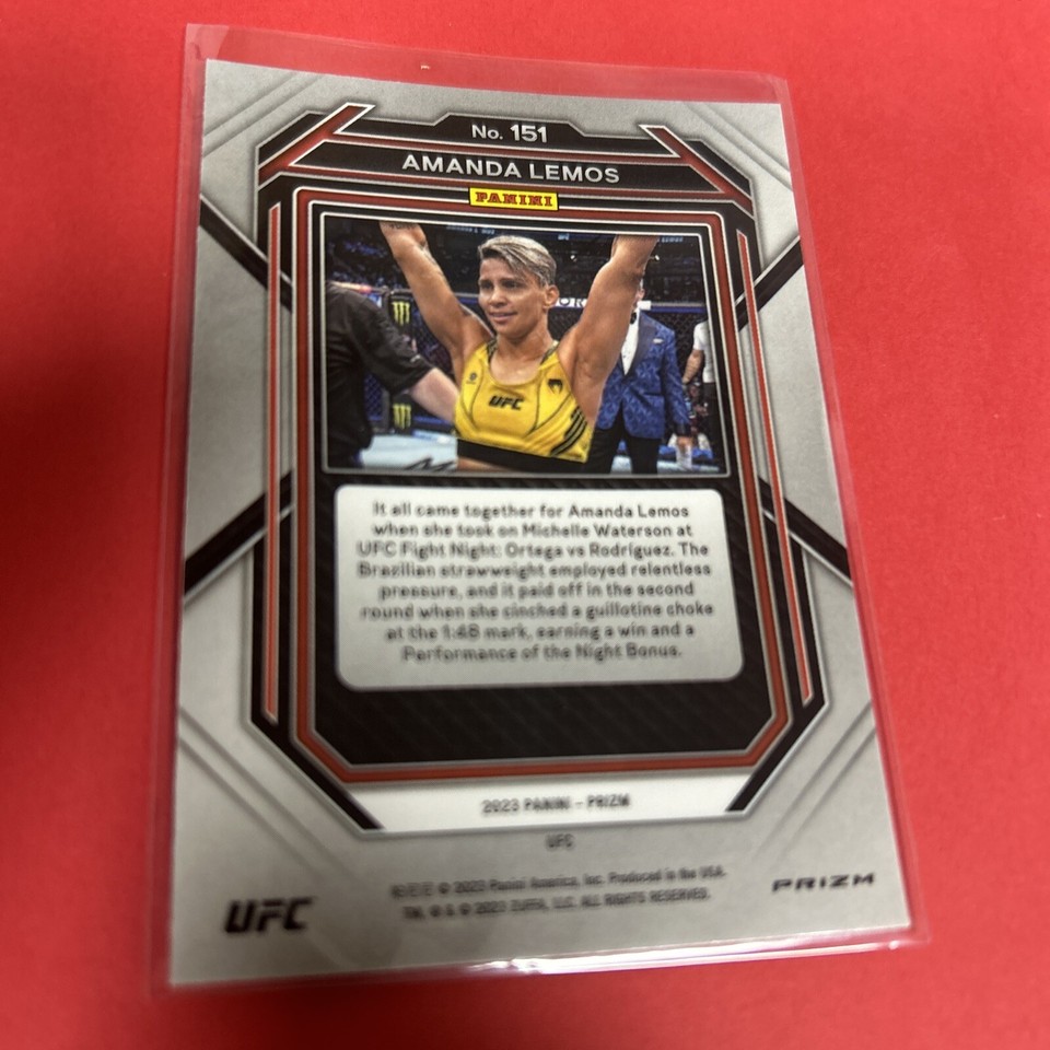 2023 Panini Prizm UFC #151 "AMANDA LEMOS" Green Prizm RC Rookie Card ...