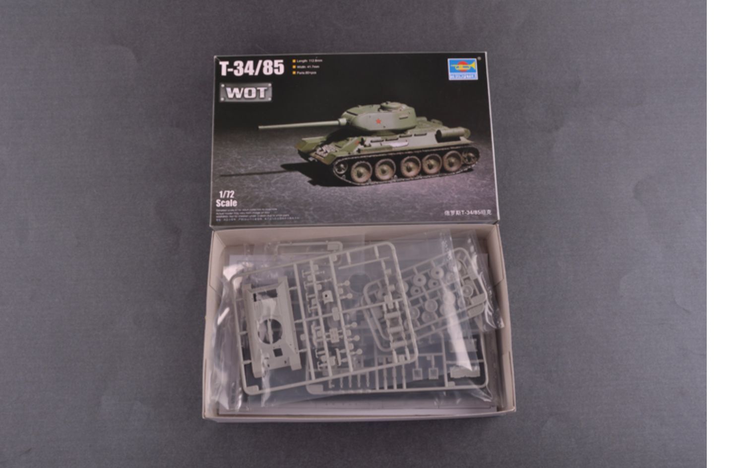 Trumpeter 1/72 07167 Scale T-34/85 Tank Military Plastic Assembly Model ...