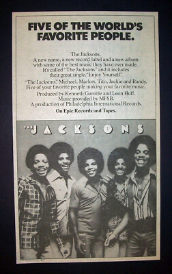 The Jacksons (Michael Jackson) 1976 Small Poster Type Ad, Promo Ad | eBay