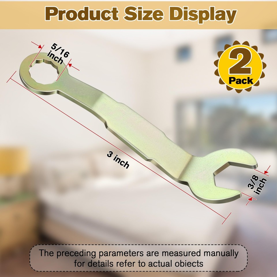 2Pcs Pocket Door Wrench 3/8Pocket Door Adjustment Wrench for Sliding ...