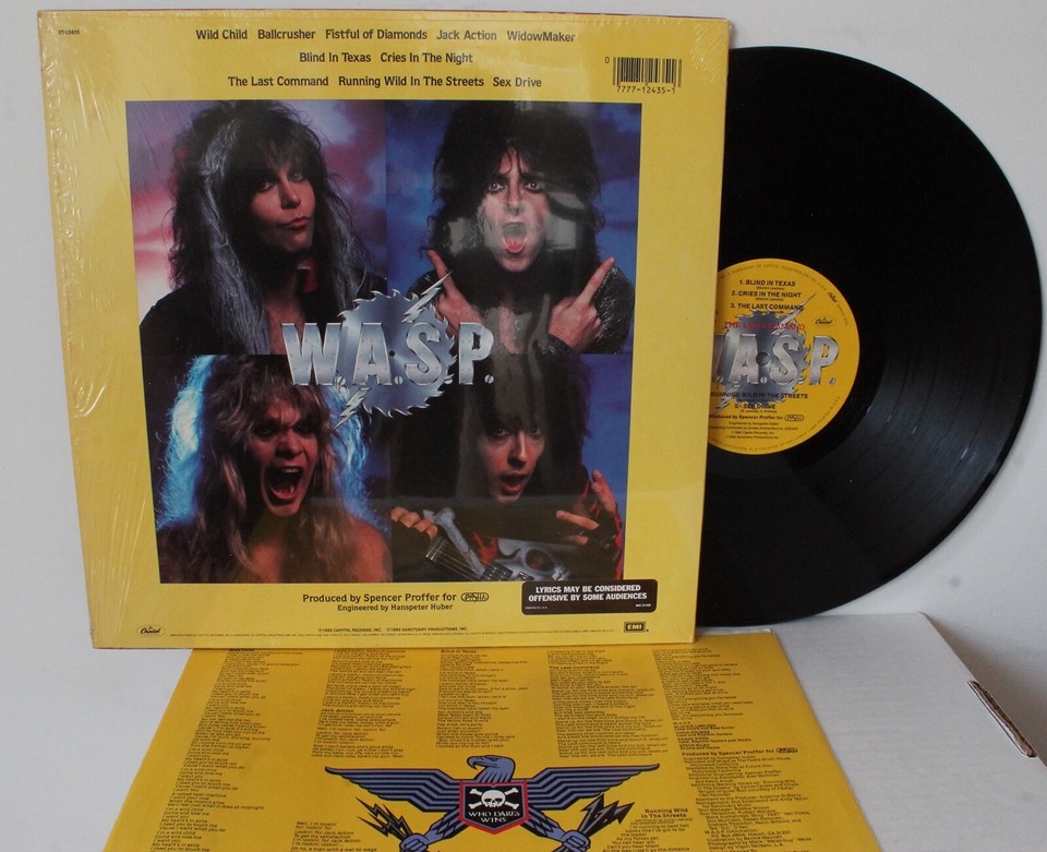 W.A.S.P. The Last Command LP (Capitol 12435, orig ’85) VG++ in SHRINK ...