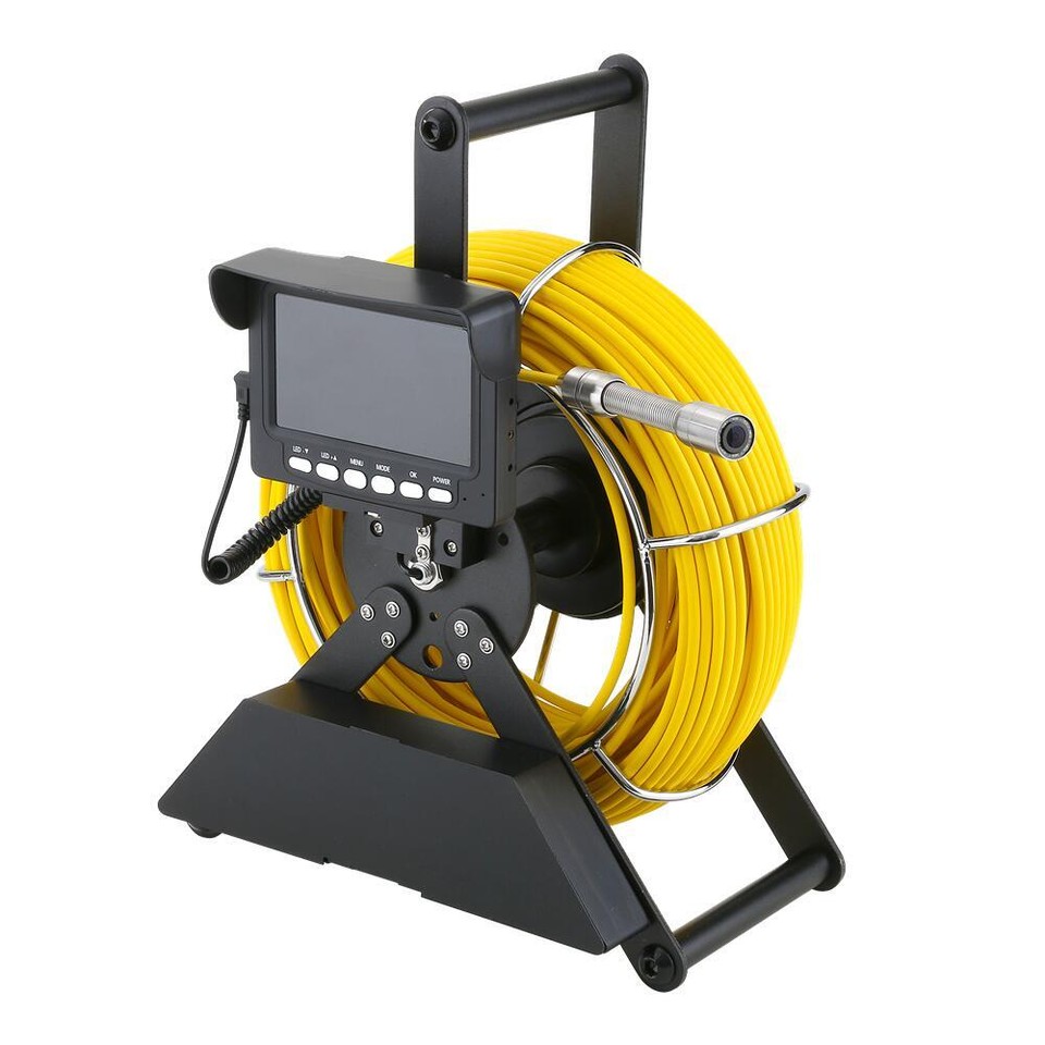 30M Sewer Cameras Pipe Drain Inspection Camera w/ 4.3" Screen Camcorder ...