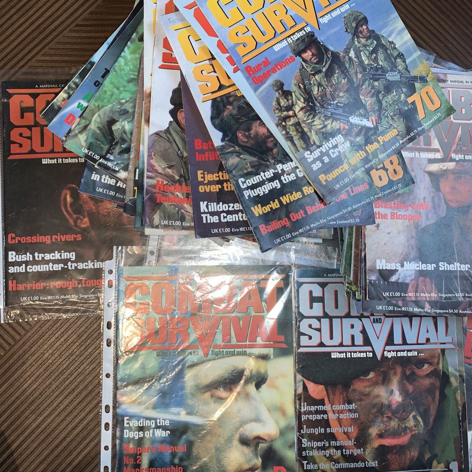 Combat Survival Magazines Complete Collection Issues 1-99 From 1980s # ...