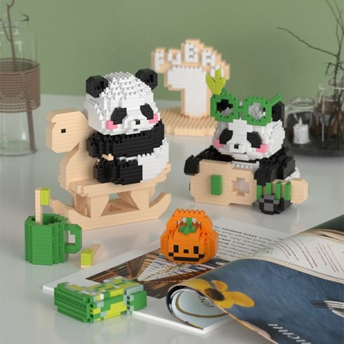 Cute Model Mini Assembly Games Panda Micro Building Blocks Bricks ...