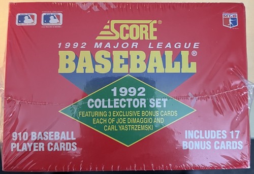 BASEBALL CARDS - 1992 SCORE COMPLETE FACTORY SEALED SET, 910 CARDS ...