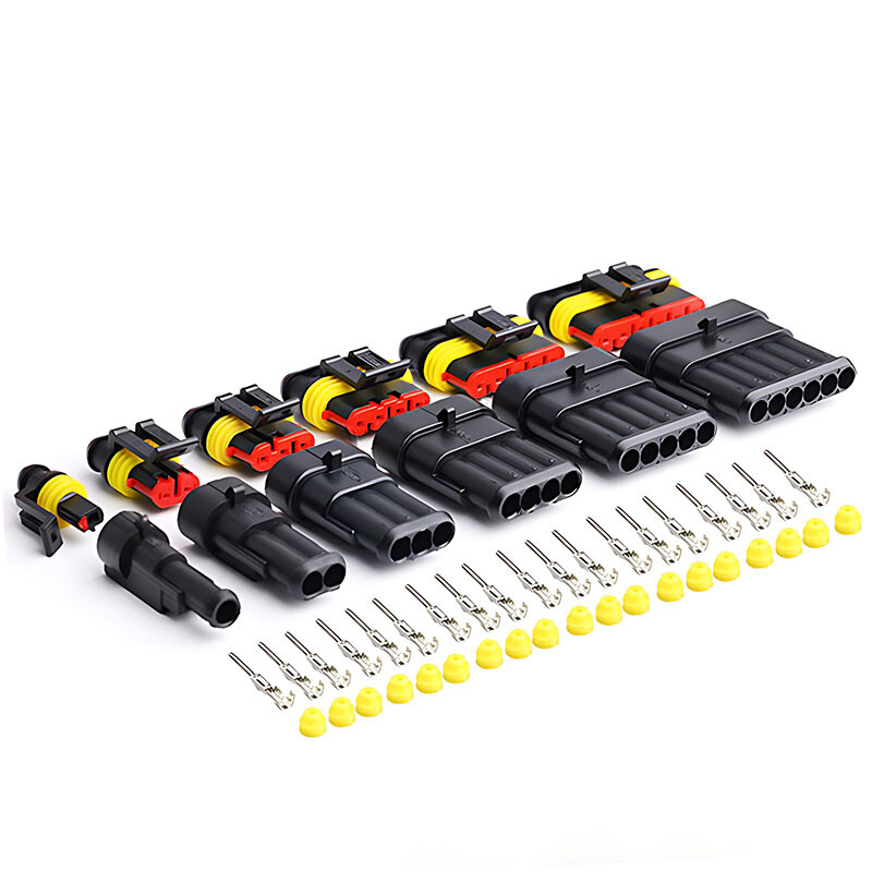 AMP 1/2/3/4-6 Way Pin Superseal Waterproof Electrical Connector Plug ...