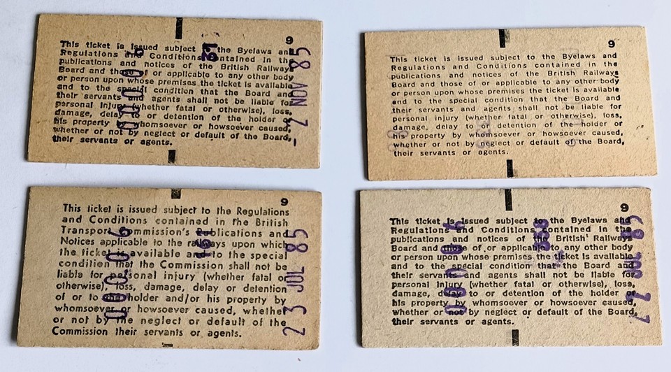 BR Platform tickets - Banstead 3d, Mitcham Junction, North Camp 2d ...