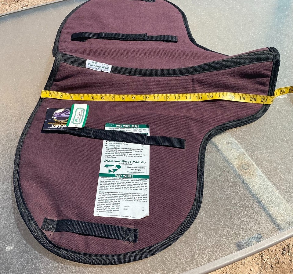 Diamond Wool AP Saddle Pad - Dri-Lex Aero-Spacer Lining / Air Cooled ...