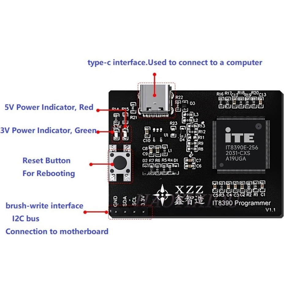 XZZ IT8390 Programmer ITE EC Burner for Notebook Laptop Intel ITE85XX ...