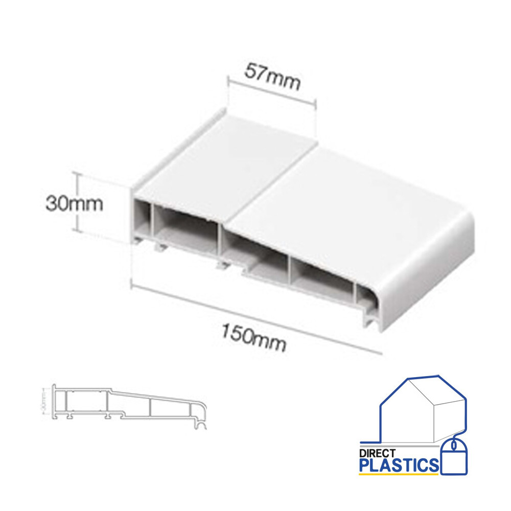 150mm UPVC External Sill | Windows Doors Patio PVC Plastic Exterior ...
