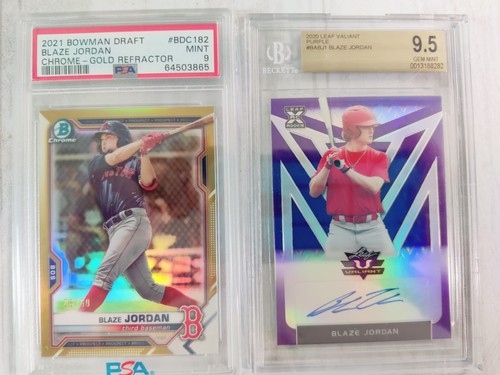 2021 Bowman Draft - Chrome Gold Refractor #BDC-182 Blaze Jordan /50 (RC ...