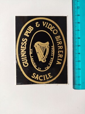 Adhesive Guinness Pub Brewery Sacile Sticker Autocollant Aufkleber 80s ...