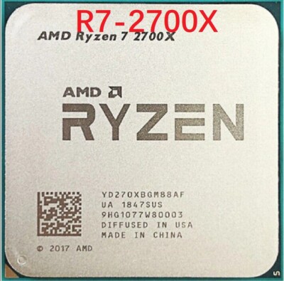 AMD Ryzen 7 2700X AM4 CPU Processor R7-2700X Eight Core 16-Threads ...