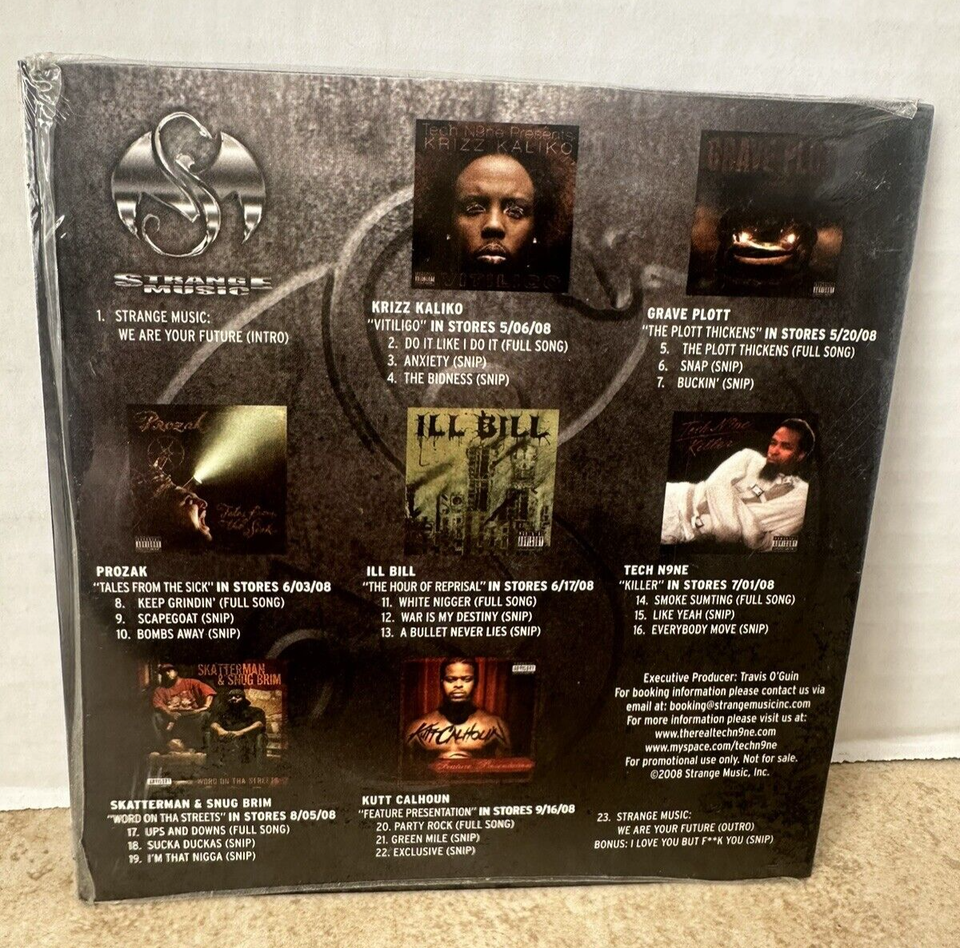 Tech N9ne - Strange Music 08 Sampler CD SEALED ill bill horrorcore ...
