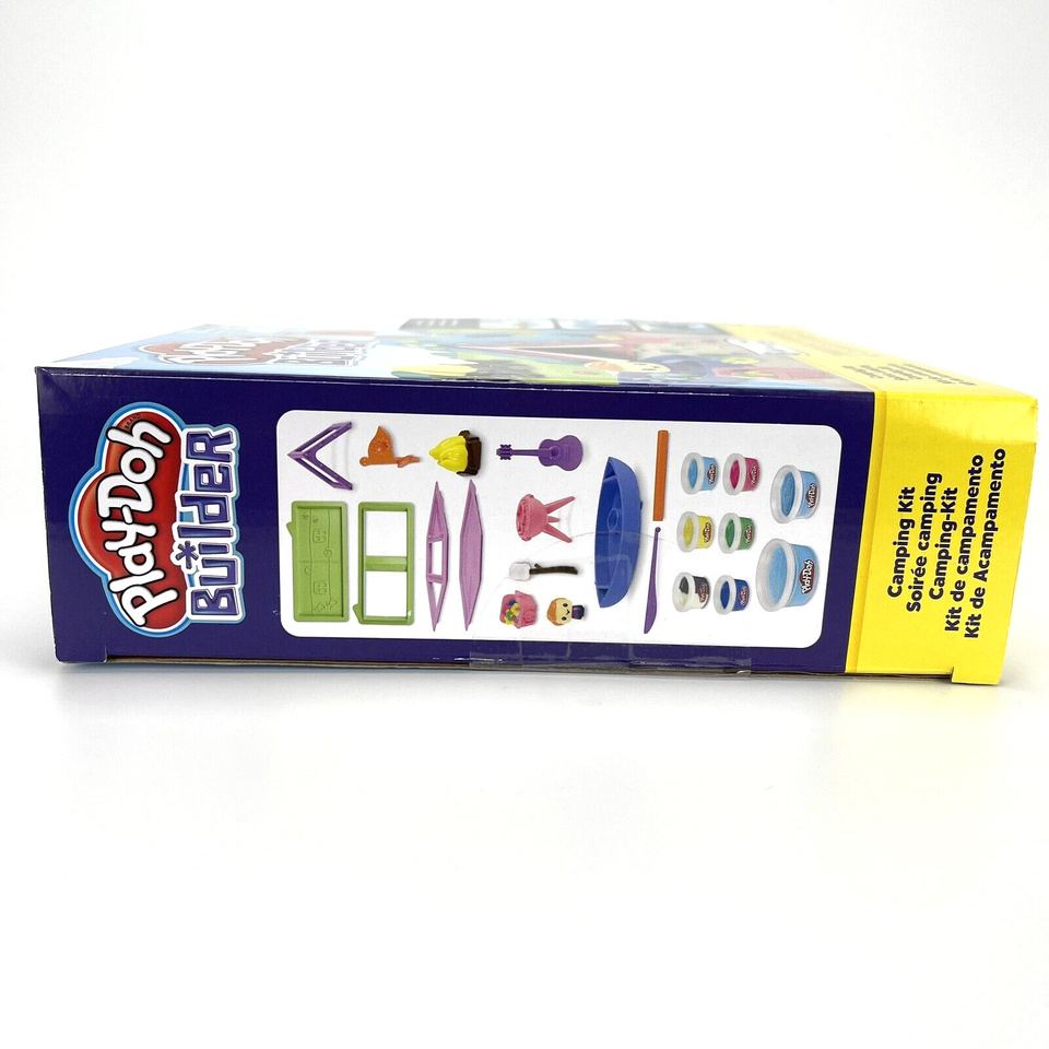 Play-Doh Builder Camping Kit Building Toy for Kids Ages 5+ with 8 Cans ...