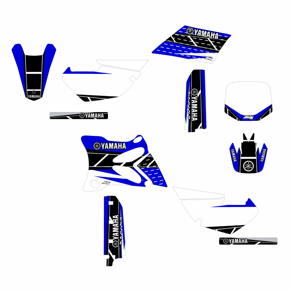 YZ85 2002-2014 Retro Graphic Kit Blue Highlight FREE SHIPPING!!! | eBay