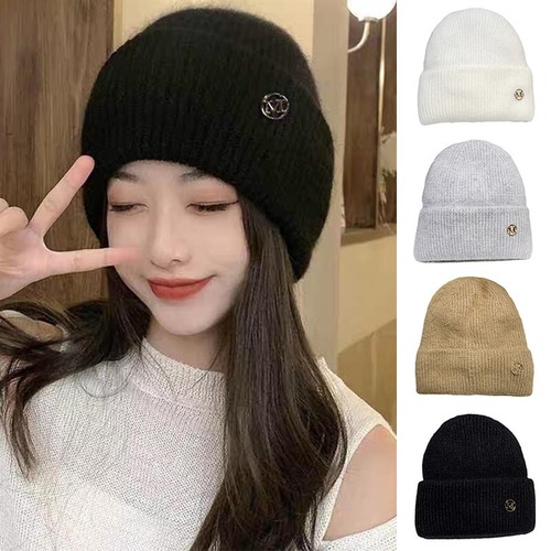 Beanie Hat Cap Plain Knit Skull Cuffed Winter Warm Slouchy Men Women ...