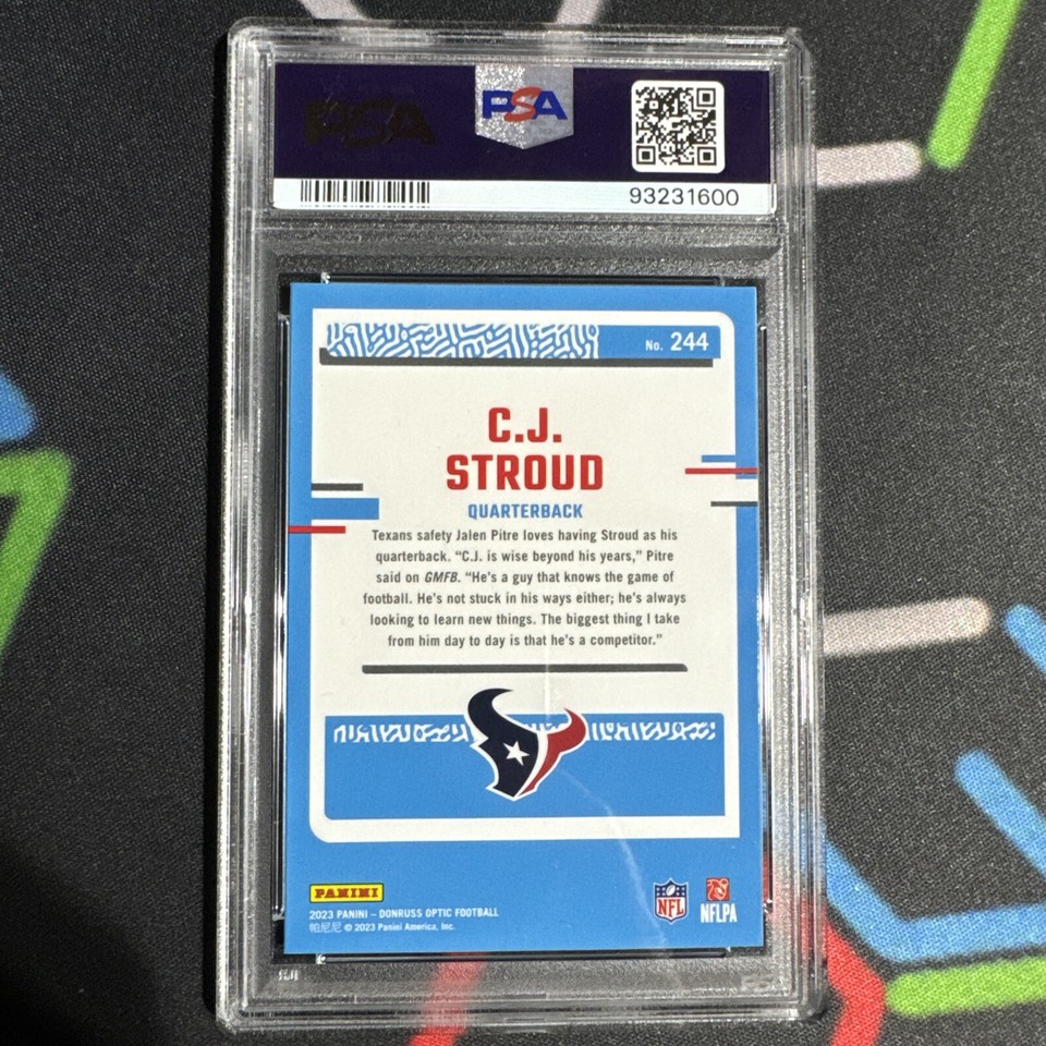 PSA 10 - CJ Stroud, 2023 Panini Donruss Optic Rated Rookie (RC) Base ...