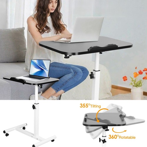 Laptop Desk Rolling Over Bed Table Sofa Office Stand Table Angle Height ...