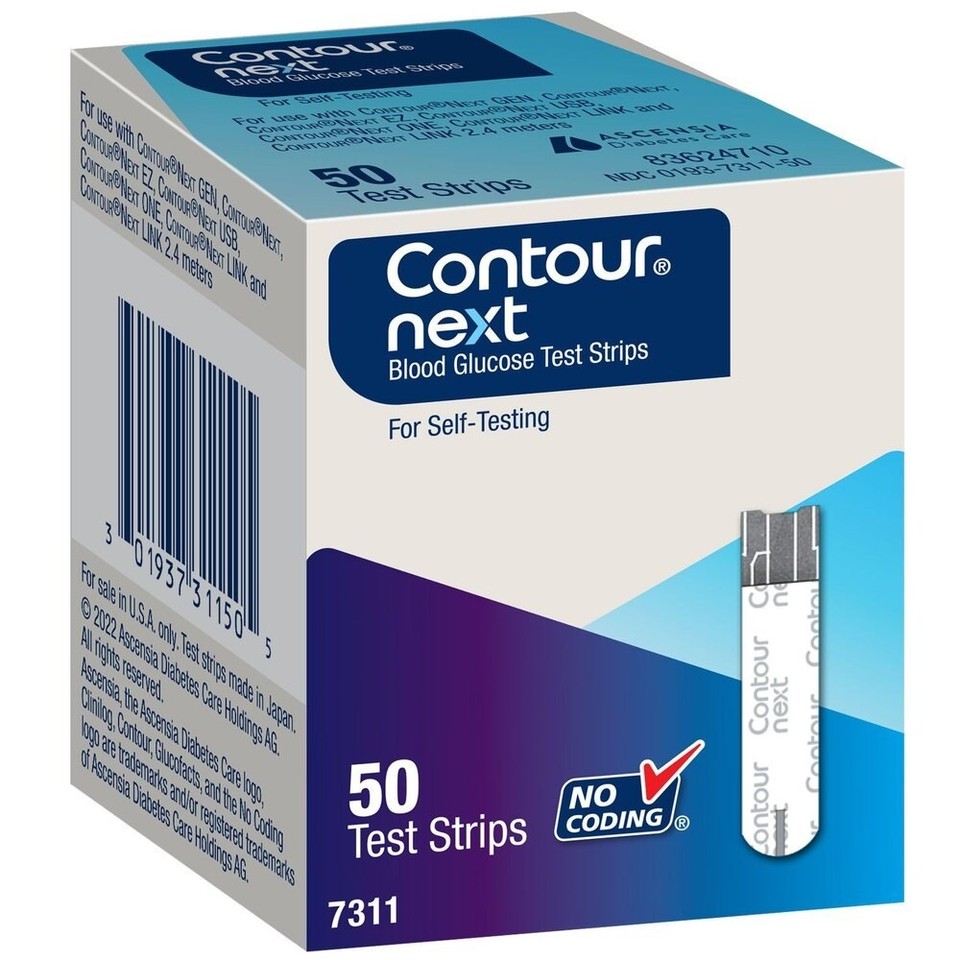 Contour Next Blood Glucose Test Strips – 50ct (Pack of 4) – 200 Total ...