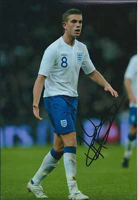 Jordan Henderson Signed Autograph 12x8 Photo + COA Liverpool England ...