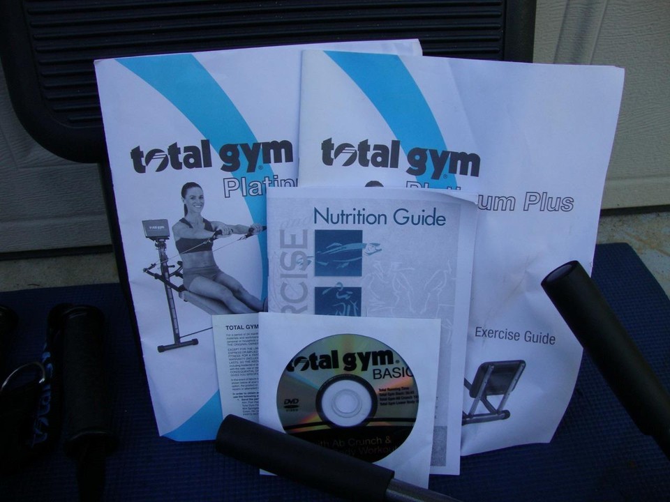 Total Gym Platinum Plus w/ Pull up, Squat, Ab Crunch, leg Attachment ...