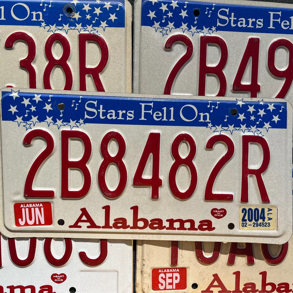 ALABAMA STARS FELL ON ALABAMA Graphic License Plate - Stars Music Notes ...