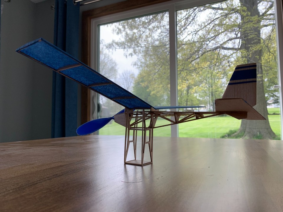 Aerobug Free Flight Rubber Model Plans and Balsa Kit 16" Wing Span ...